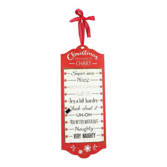 Young's | Wall Decor | Christmas Holiday Behavior Chart Super Nice Or ...